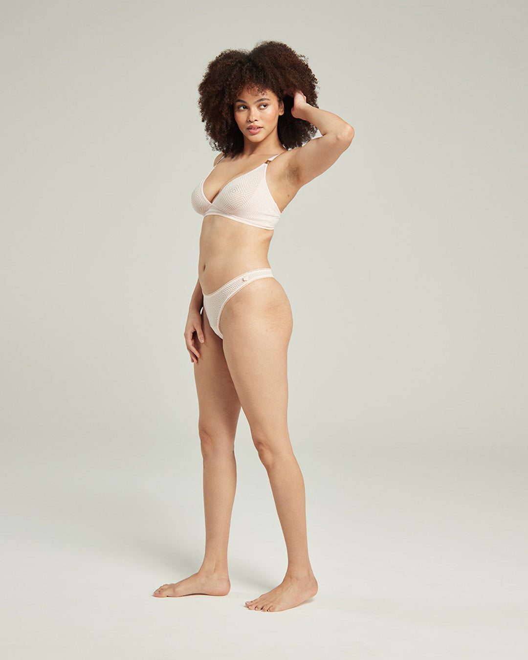 The Barely There Thong Blush Pink | Sheer Lace Thong | Nudea Underwear