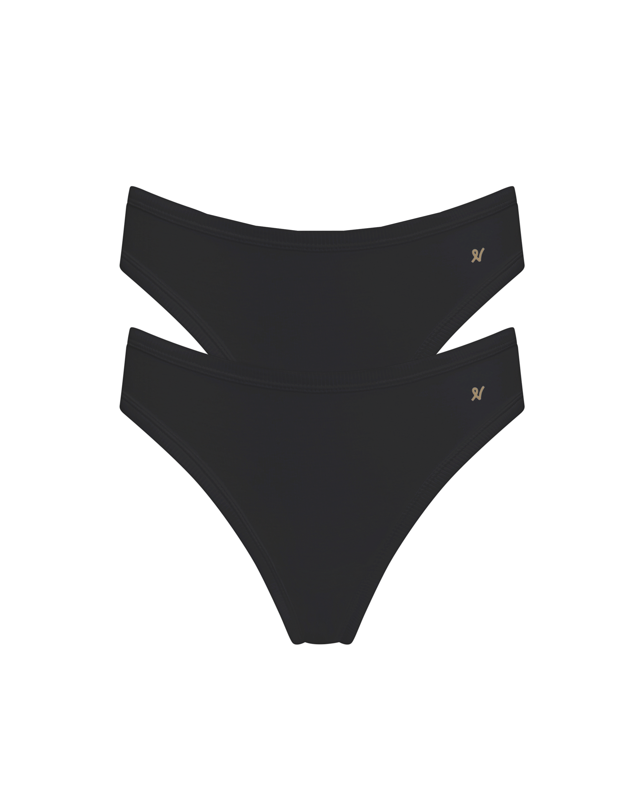 Cotton Mini Brief | Black Mid Low Coverage Brief | Nudea Underwear