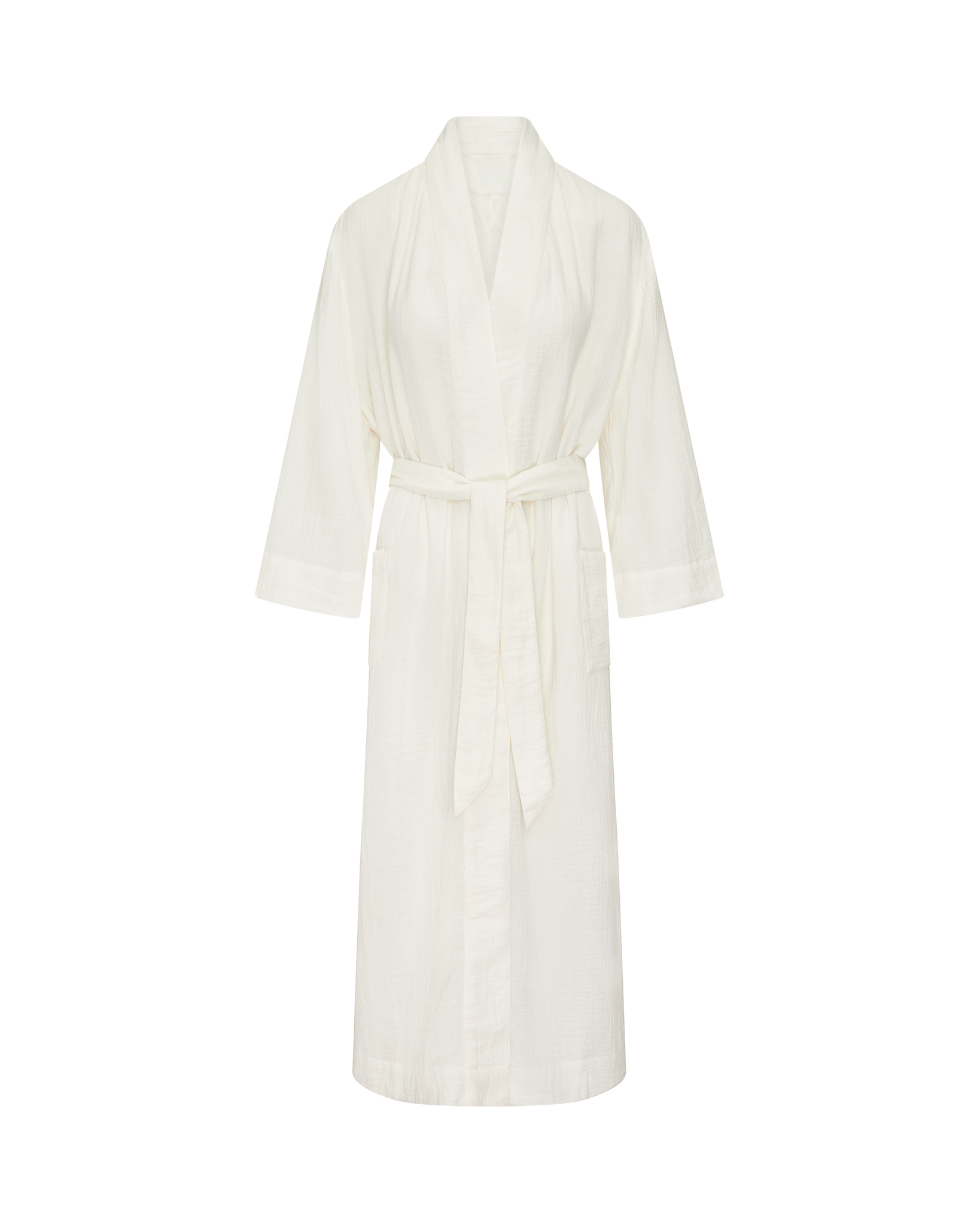 The Classic Belted Robe - Cotton White – Nudea